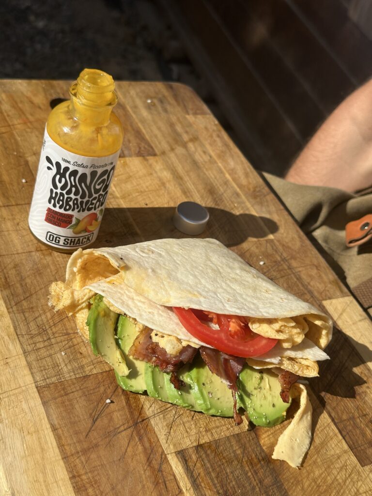 SUPER QUICK BREAKFAST WRAP - OG Shack Hot Sauces